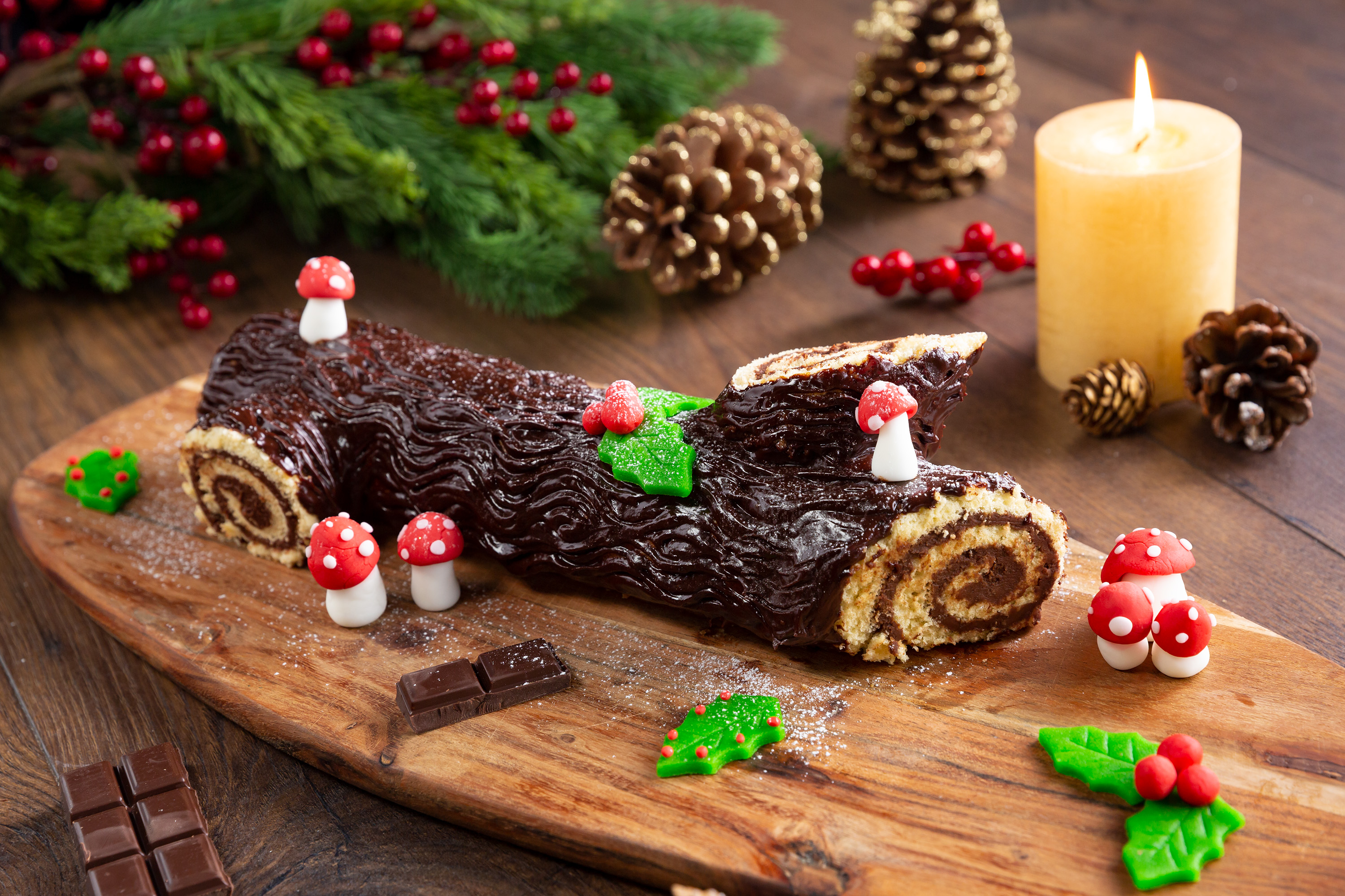 Pastel De Navidad De Chocolate