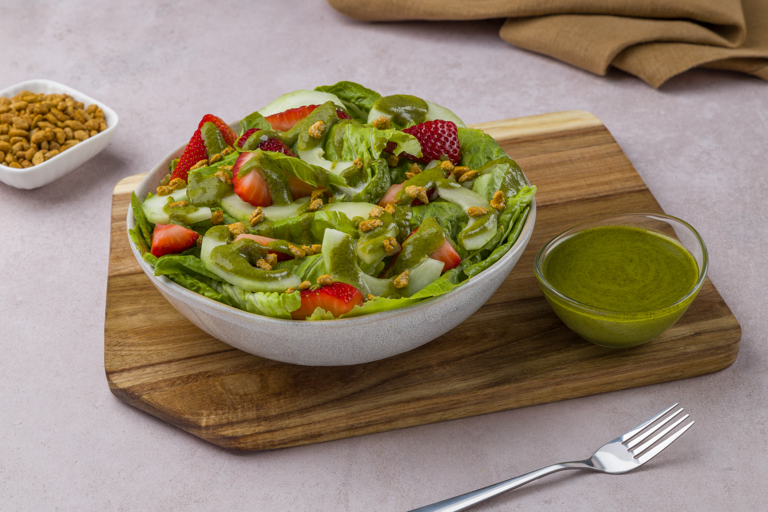 Ensalada Verde Mexicana Ensalada Verde Surtida Con Mango Y Nueces